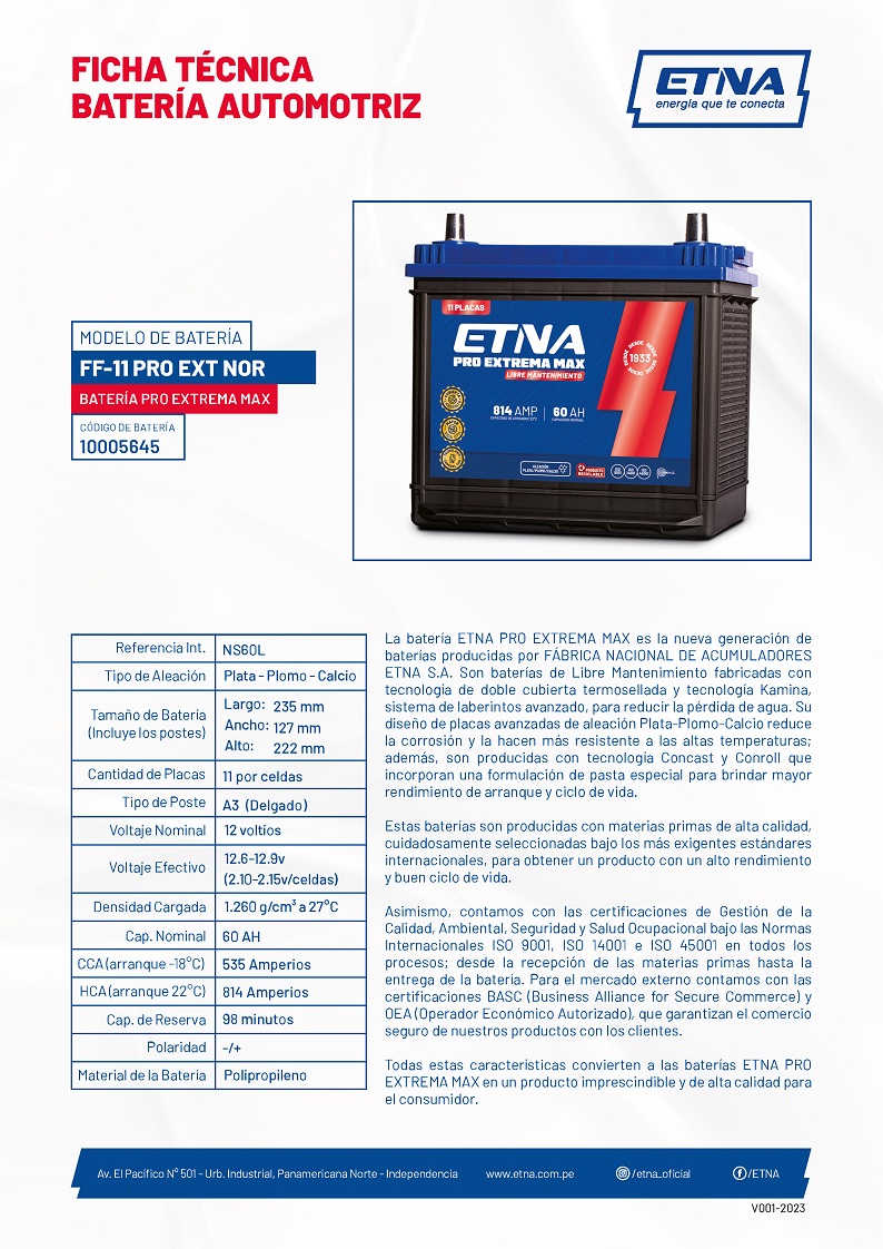 FF-11 PRO EXT MAX – LLANTAS GOODYEAR